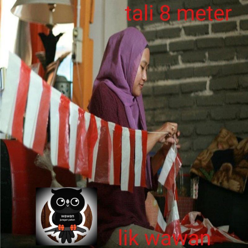 Jual bendera plastik merah putih 8 meter ( TANPA TALI) bendera merah ...