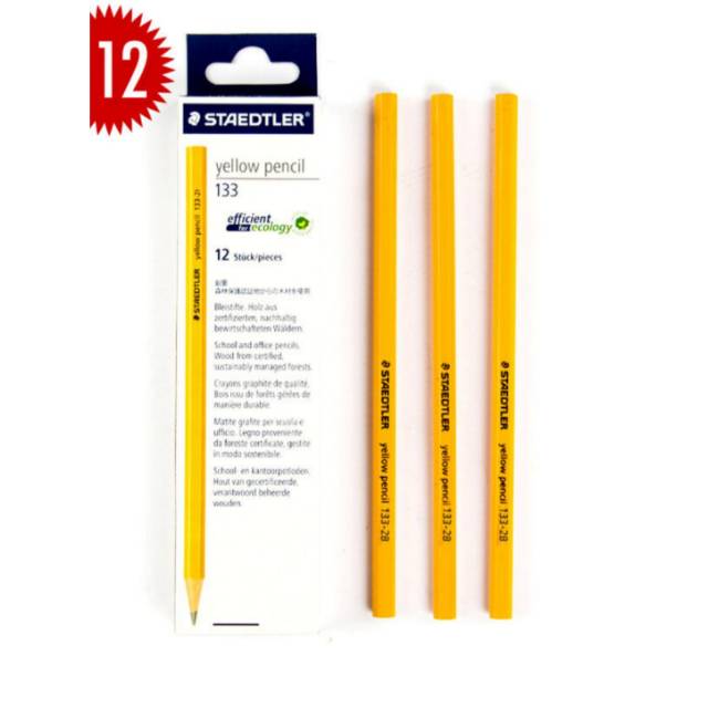 Jual Staedtler Yellow Pencil 2B ( 1ktk = 12 pc ) | Shopee Indonesia