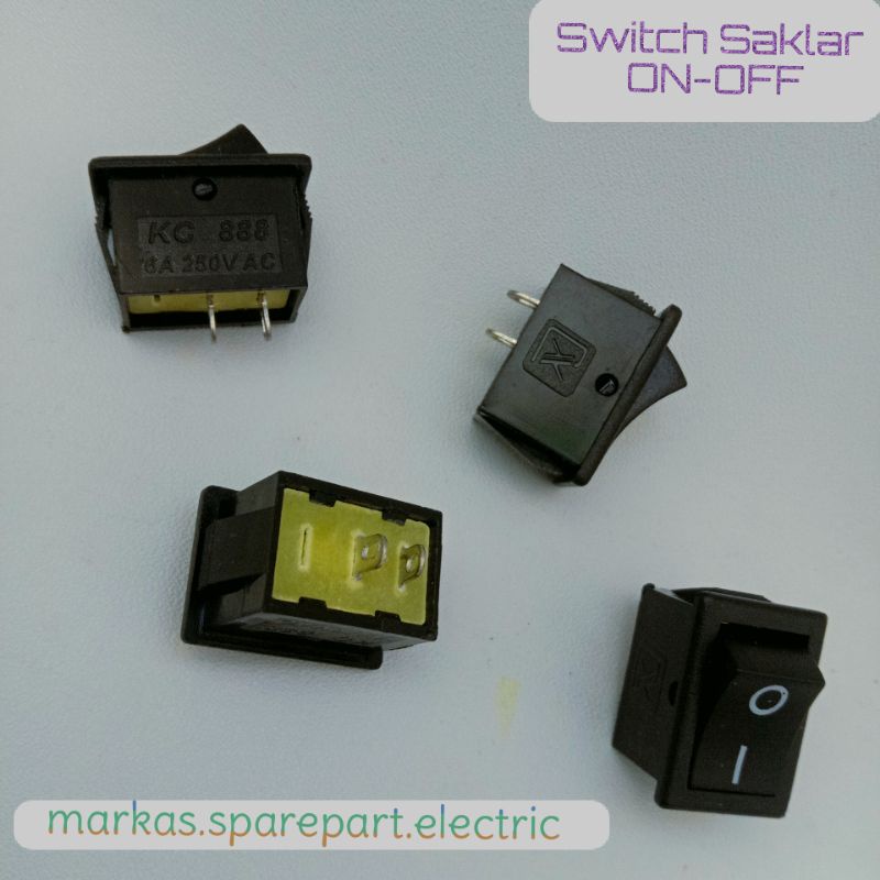 Jual Switch Saklar ON-OFF/ Rocker Switch Mini 2 pin (Hitam) | Shopee ...