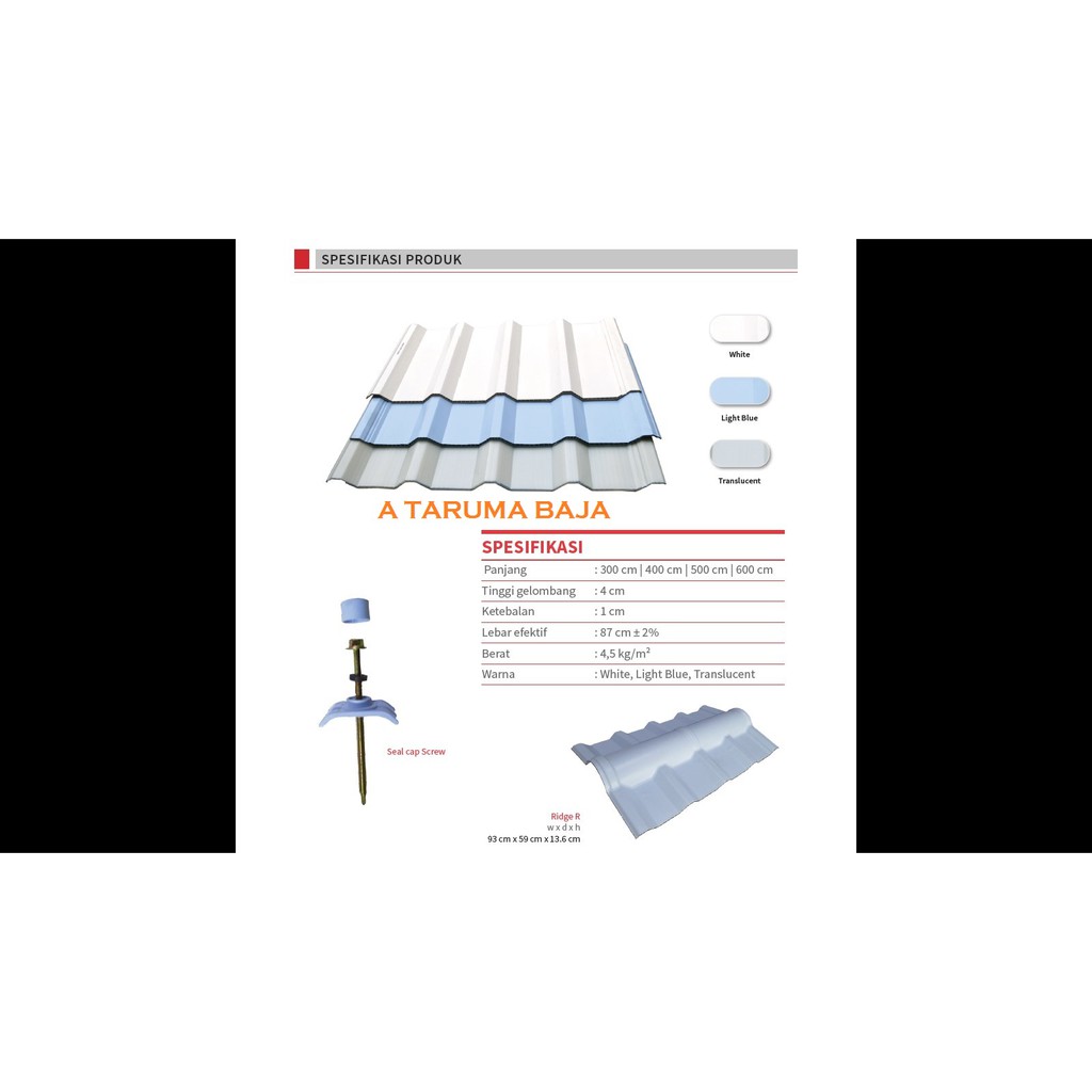 Jual Atap Dingin - uPVC Onduplast Classic 10mm - Garansi 10 Tahun - Warna Putih dan Biru Muda ...