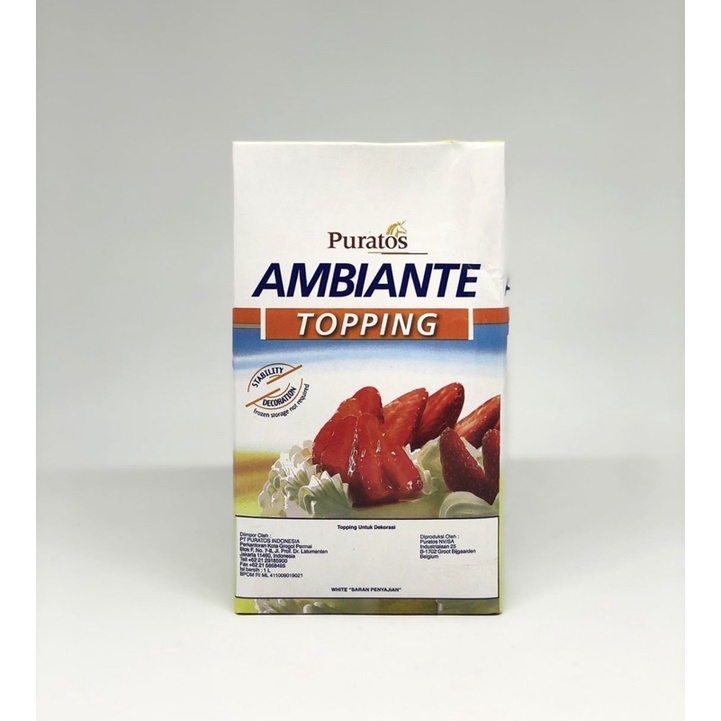 Jual Puratos Ambiante 1L [WHIPPING CREAM] [NON DAIRY] | Shopee Indonesia