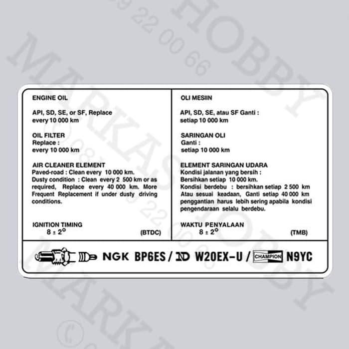 Jual Stiker / Sticker Suzuki Vitara Escudo Sidekick Engine Oil | Shopee ...