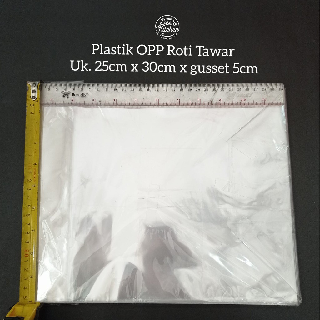 Jual Plastik OPP Roti Tawar/sobek 25cm x 30cm x gusset 5cm - (10 pcs) | Shopee Indonesia
