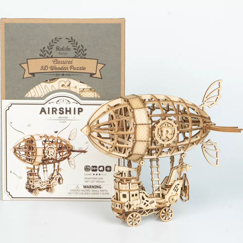 Jual Rolife Airship, Gramophone 3D, Airplan, Feris Wheel Wooden puzzle ...