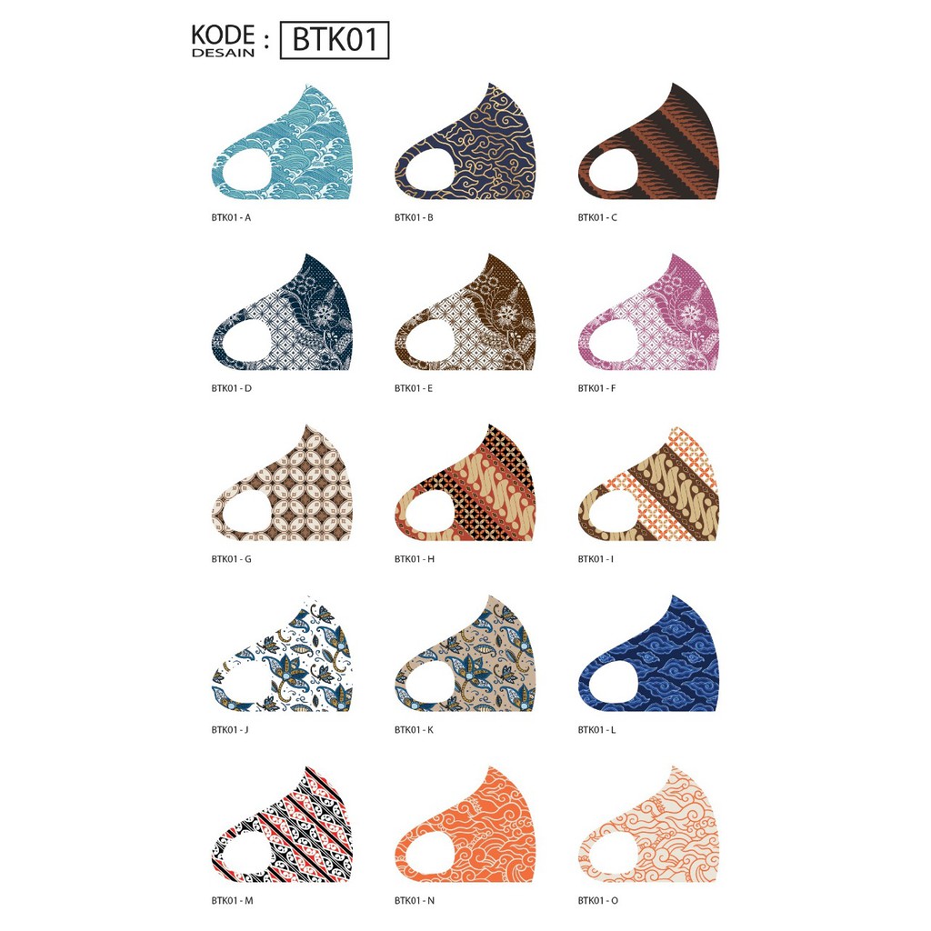 Jual MASKER KAIN SCUBA PREMIUM TEBAL 300 MOTIF BATIK ASLI KHAS ...