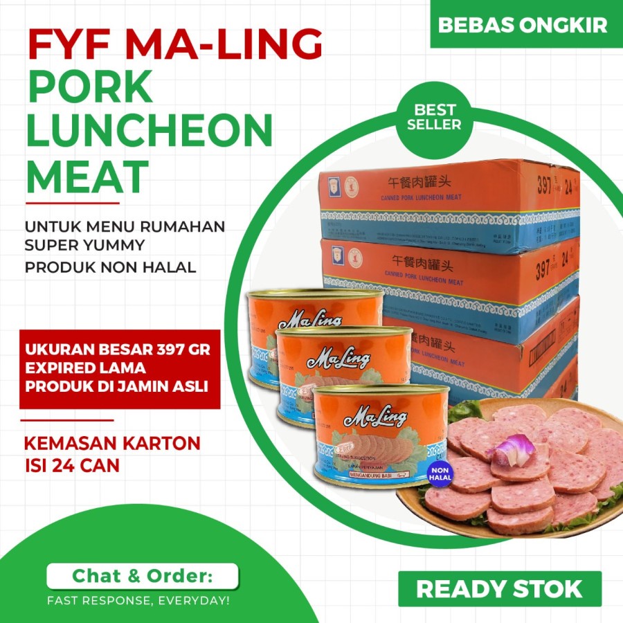 Jual MaLing Ham FYF 397gr - Canned Pork Luncheon Meat Ham 397gr ...