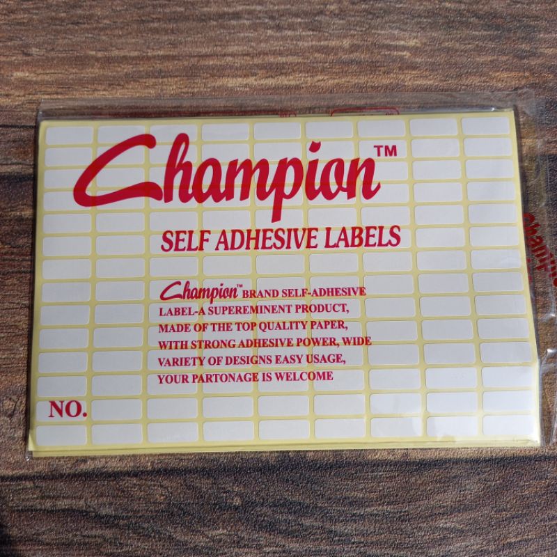 Jual LABEL CHAMPION/LABEL Harga 112/LABEL Undangan 103/Self Adhesive ...