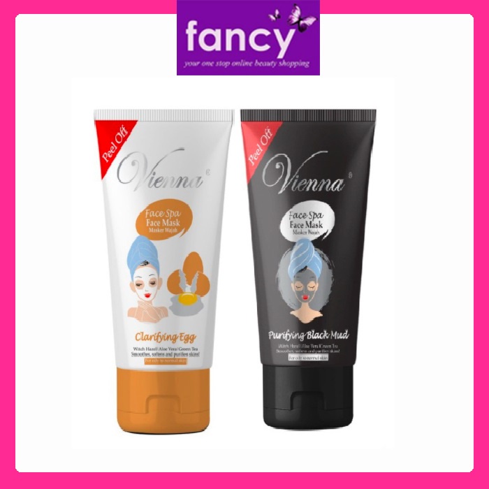 Jual Vienna Face Mask Kemasan TUBE 60gr (Peel Off) BLACK MUD | Shopee ...