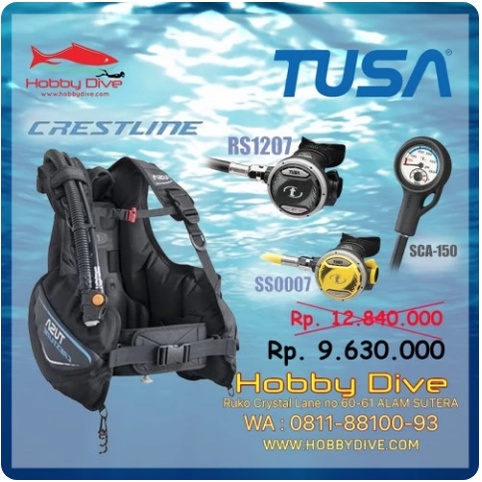 Jual Tusa BCD Crestline Package with Regulator + Octopus + Gauge | Shopee Indonesia