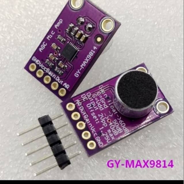 Jual MAX9814 microphone amplifier autogain control for arduino | Shopee ...