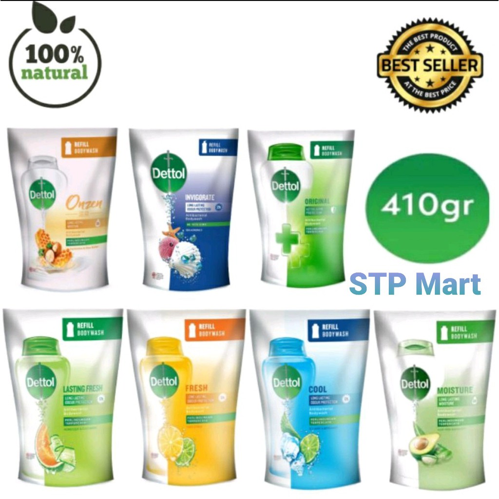 Jual DETTOL REFILL BODY WASH ALL VARIAN 410/370 gr / SABUN MANDI CAIR ...