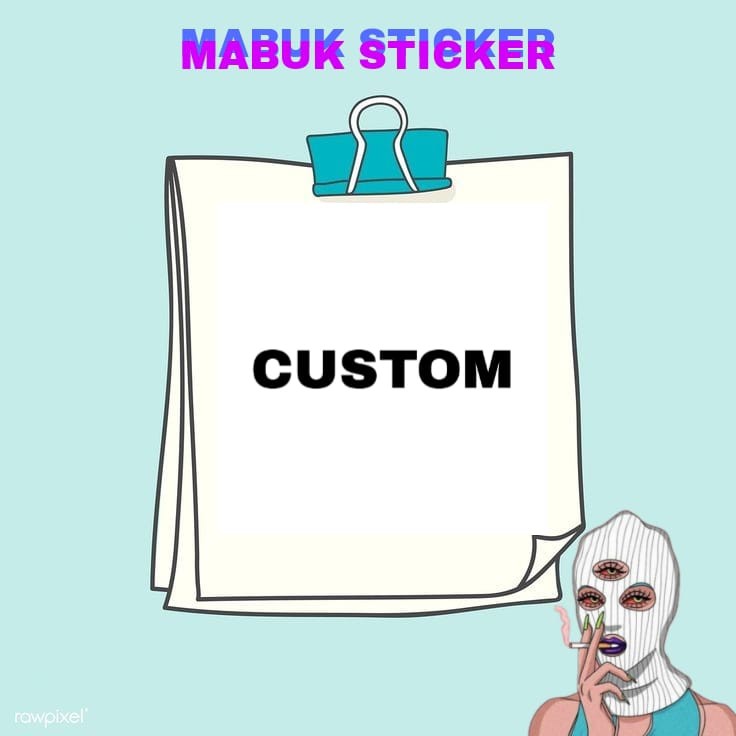 Jual Sticker Pack CUSTOM / Sticker isi 9 Murah / Sticker Dinding ...