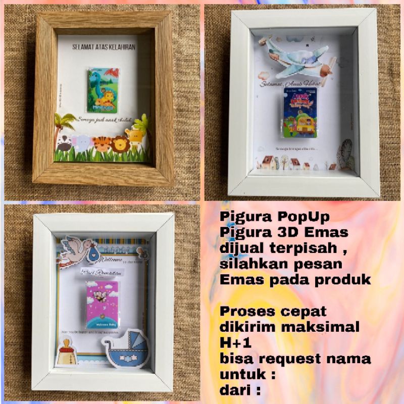 Jual Gift Emas / Bucket / Pigura / Gift Box untuk kado pernikahan ulang ...