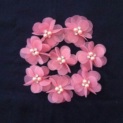 Jual bunga 3d/bunga 3d organza/bunga hiasan kebaya,gaun,bros,headpiece ...