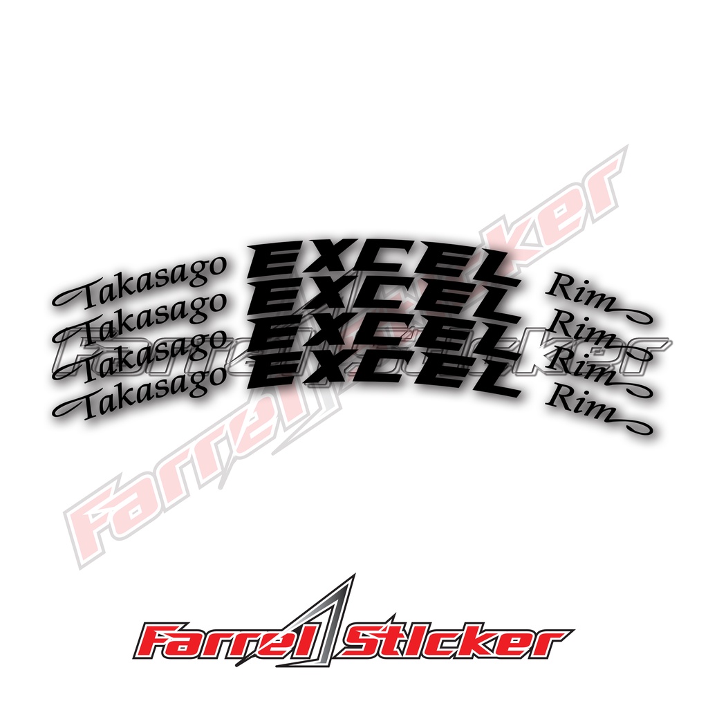 Jual stiker velg sticker TAKASAGO EXCEL RIM | Shopee Indonesia