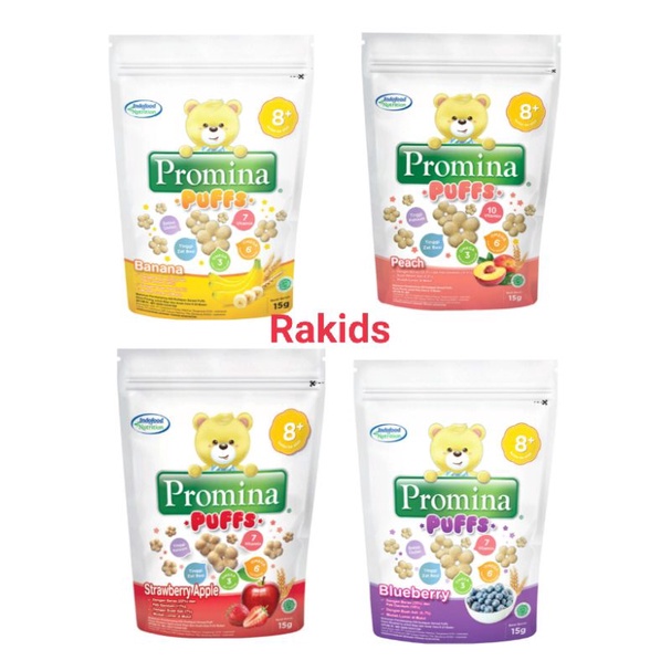 Jual PROMINA PUFFS 15 GR - PEACH / STRAWBERRY / BLUEBERRY / BANANA ...