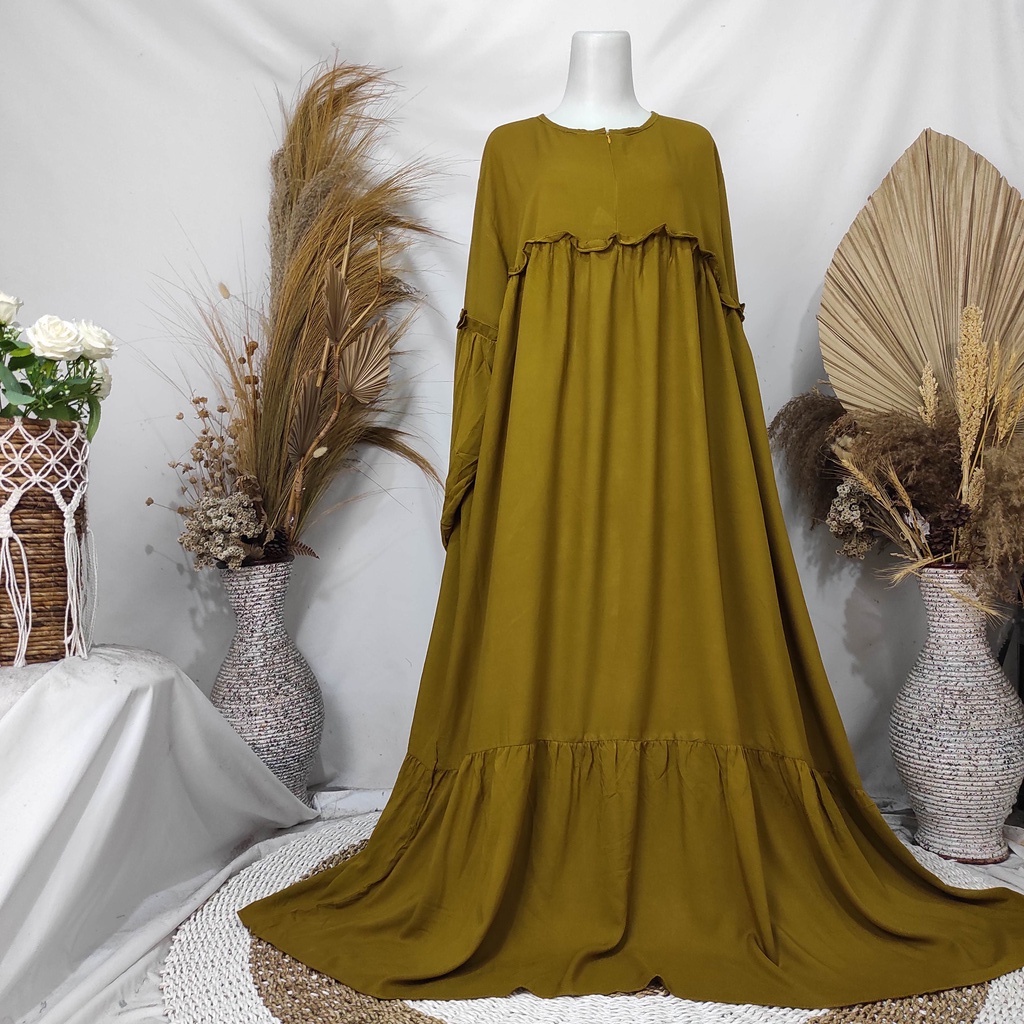 Jual Beverly Dress | Gamis Jumbo LD 140cm Panjang 140cm Rayon Adem ...