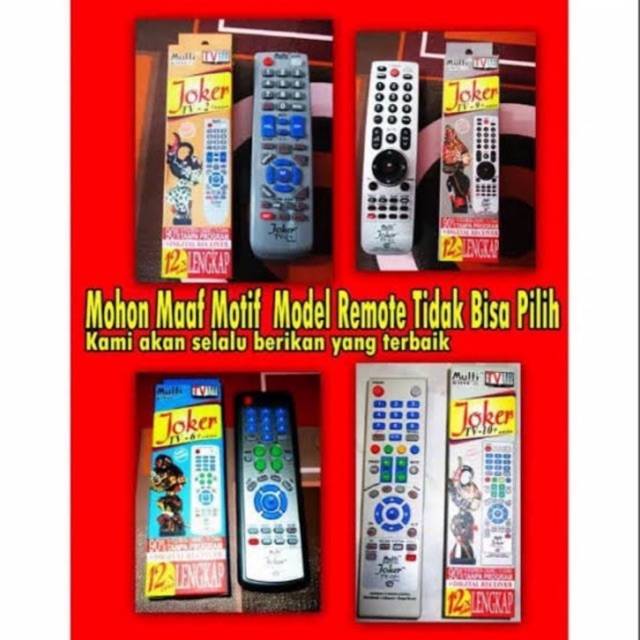 Jual Remote joker universal untuk semua tipe tv tabung / lcd /led ...