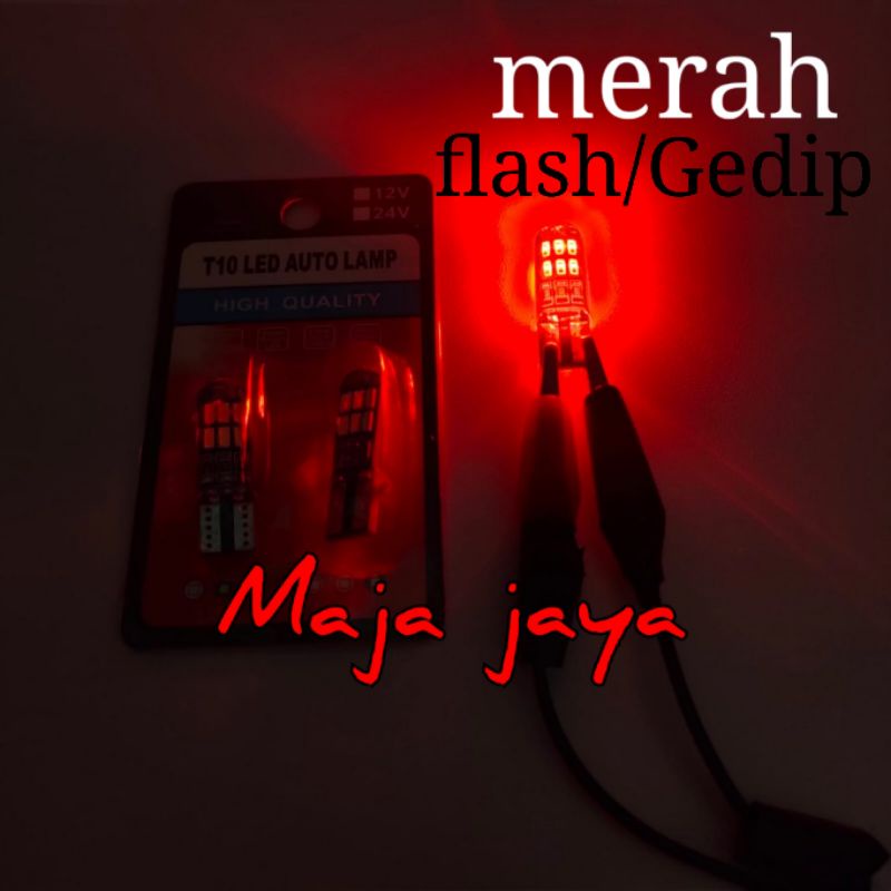 Jual Lampu Led T10 Gedip Lampu Senja Flash 12V-24V Senja Motor dan ...