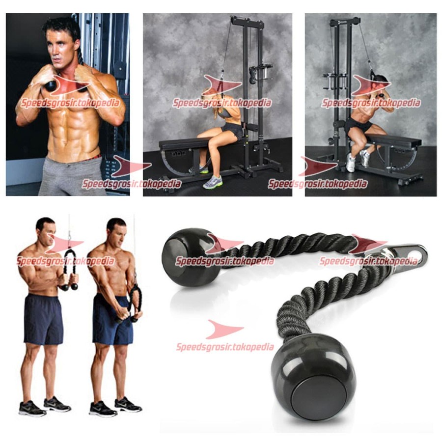 Jual Tali Pull Rope untuk Olahraga/Melatih Otot Tricep Rope Speeds ...