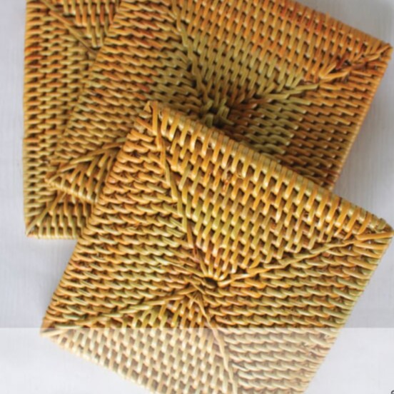 Jual Tatakan Gelas Anyaman Ketak Rotan Ate Handmade Rattan Coaster 10 x ...