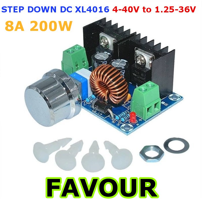 Jual XL4016 DC STEP DOWN BUCK CONVERTER MODULE PWM ADJUSTABLE 8A 200W MODUL | Shopee Indonesia