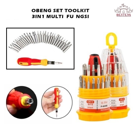 Jual Obeng Complete Set 31in1 Screwdriver Set | Shopee Indonesia