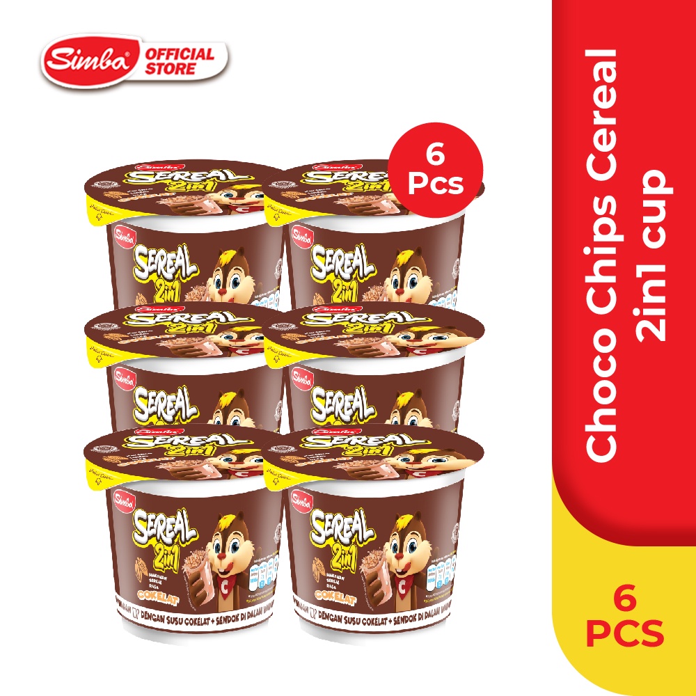 Jual Choco Chips Sereal SIMBA 2in1 Cup 24 gr x 6 pcs | Shopee Indonesia