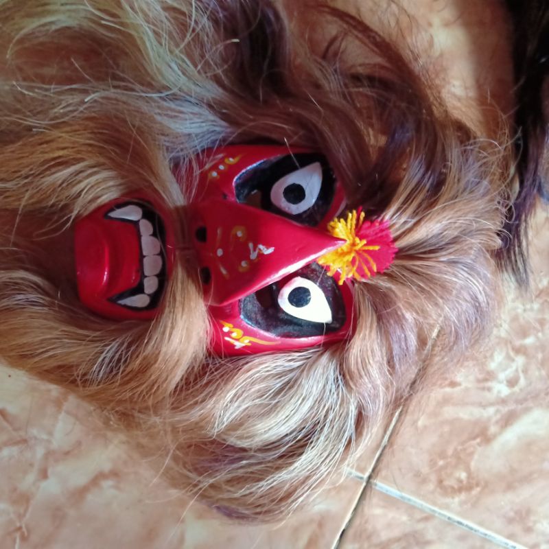 Jual topeng bujang ganong murah dan bagus rambut sintetis dan rambut ...