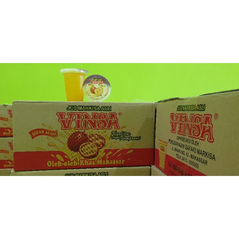 Jual Jus Markisa Vinsa Cup 60 x 130 ml, Botol 24 x 320 ml | Shopee ...