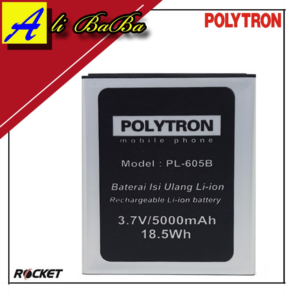 Jual Baterai Handphone Polytron Rocket Star W6450 PL-605B Double Power Polytron Original Batu ...