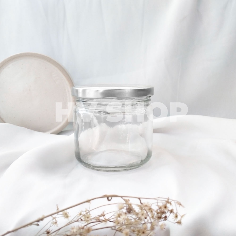 Jual JAR KACA TIPE BULAT / ROUND GLASS JAR UKURAN 300 ML | Shopee Indonesia