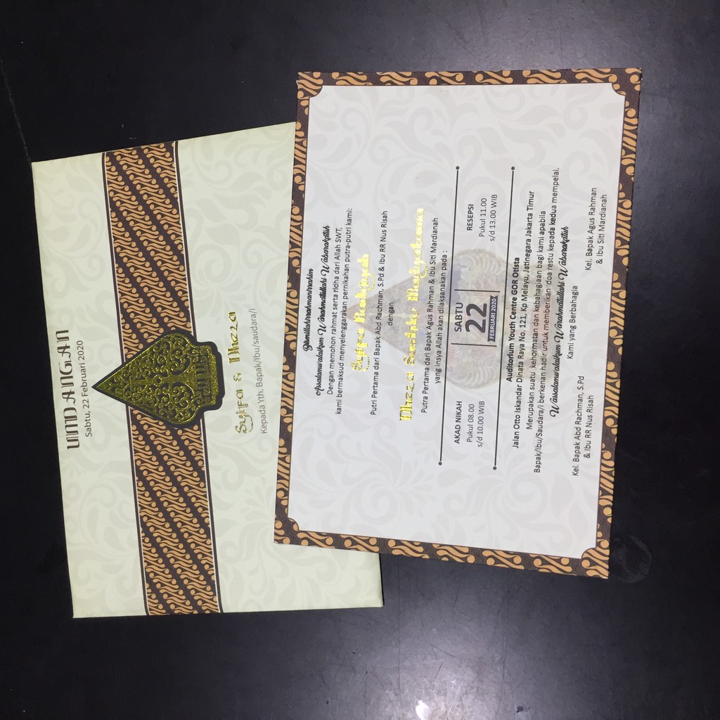 Jual Undangan Pernikahan Custom Batik | Shopee Indonesia