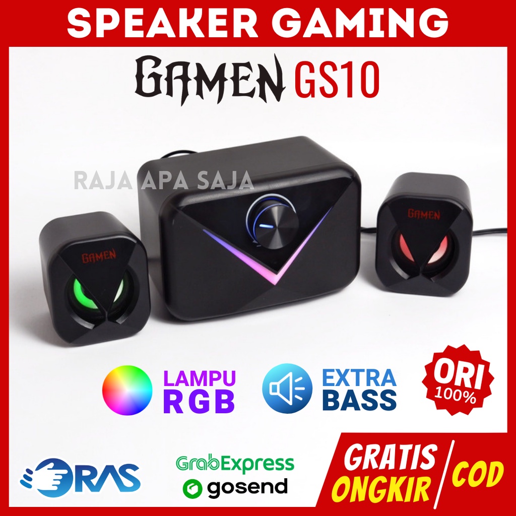 Jual SPEAKER GAMING RGB Full Bass Untuk TV Laptop Komputer PC Lampu LED ...
