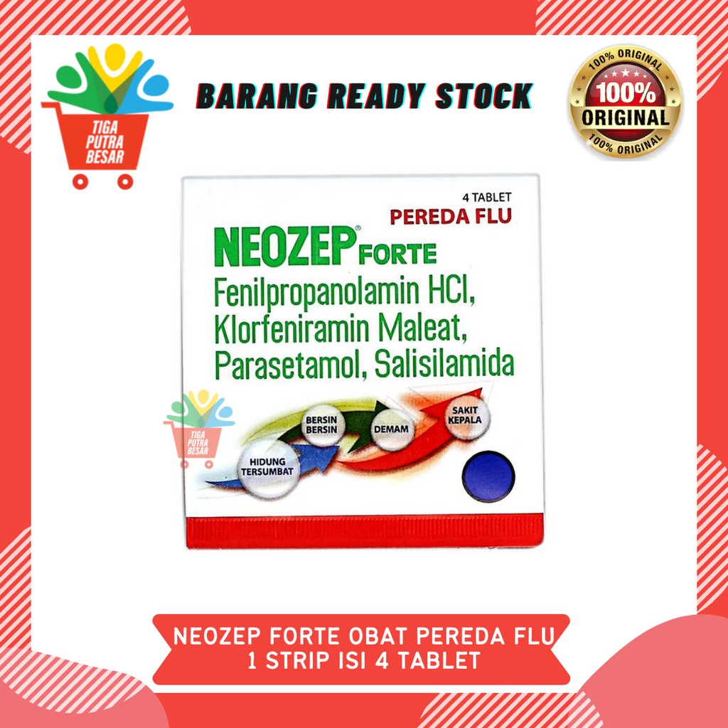 Jual NEOZEP FORTE OBAT FLU SAKIT KEPALA DEMAM HIDUNG TERSUMBAT 1 STRIP ...