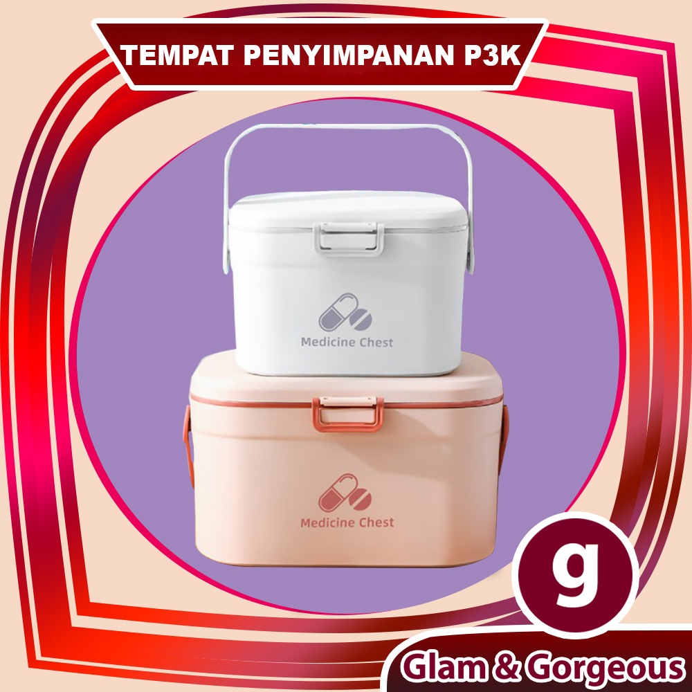 Jual Kotak P3K Box Obat Aestethic Medicine Chest Plastik Multifungsi ...