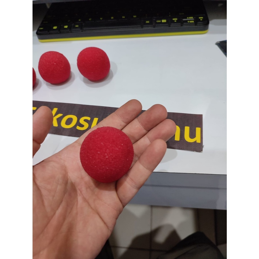 Jual Sponge Ball Warna Merah ukuran STANDARD Sulap Magic ( ISI 4 PCS ...