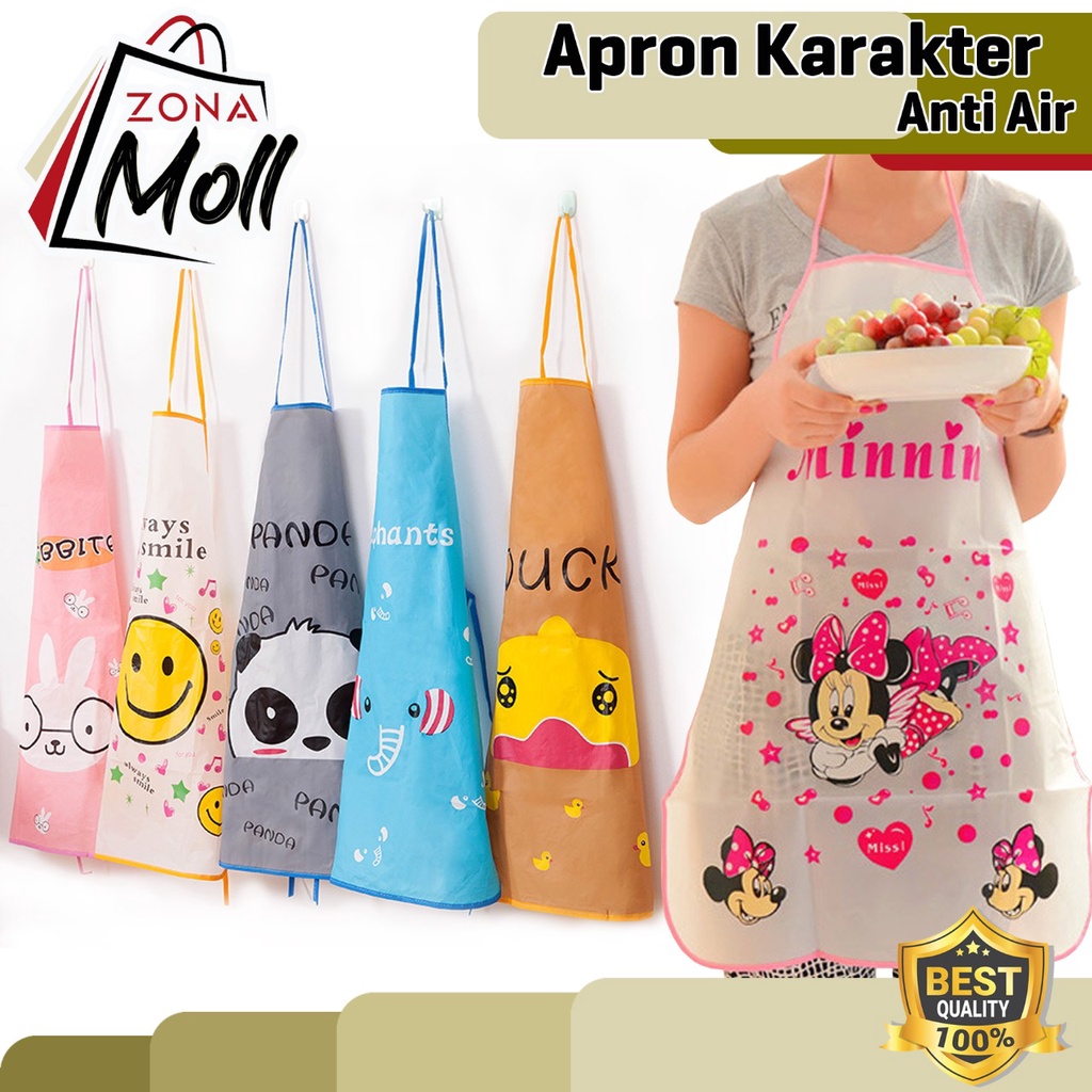 Jual CELEMEK DAPUR APRON MASAK ANTI AIR KARAKTER KARTUN LUCU WATERPROOF ...