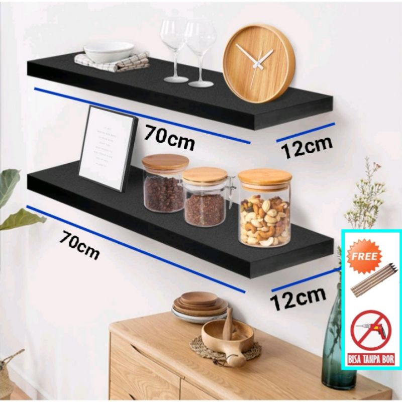 Jual Rak dinding ambalan 70CM 2pcs | Shopee Indonesia