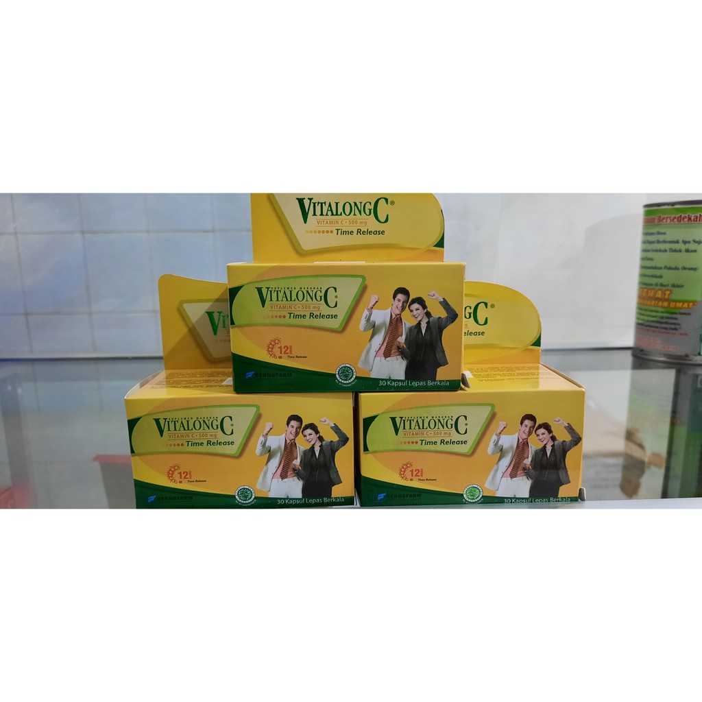 Jual VITALONG C BOTOL ISI 30 KAPSUL / VITAMIN C 500MG / MULTIVITAMIN ...