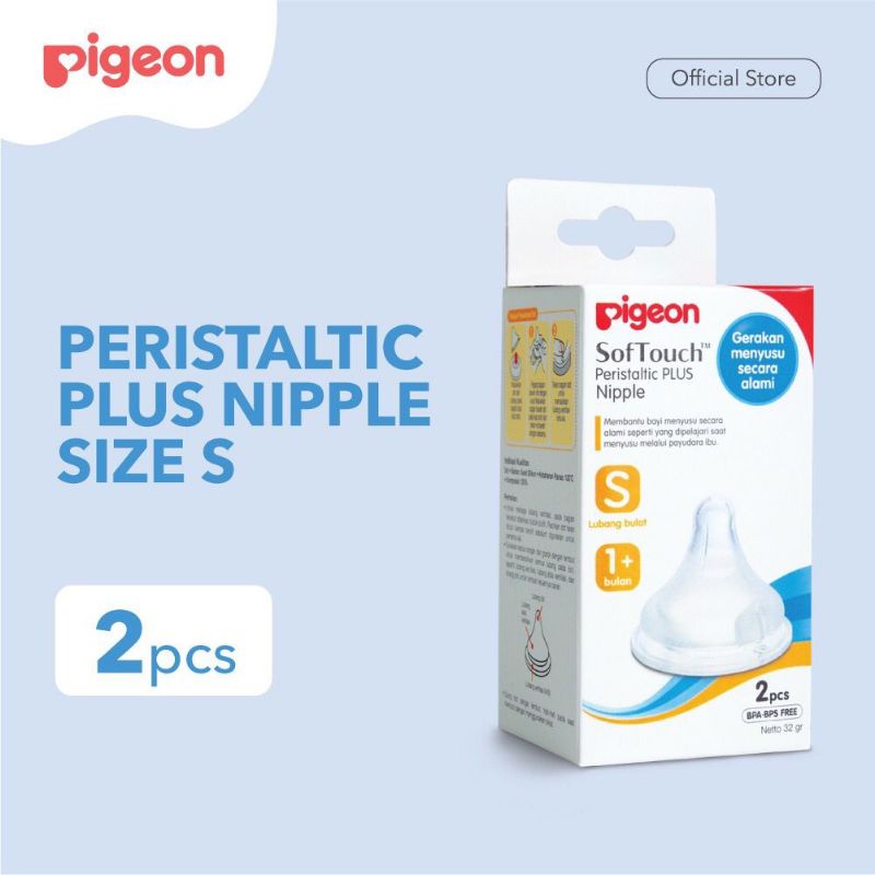 Jual Pigeon SofTouch peristaltic plus Nipple Isi 2 | Shopee Indonesia