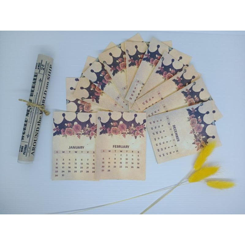Jual Stiker kalender untuk scrapbook journaling | Shopee Indonesia