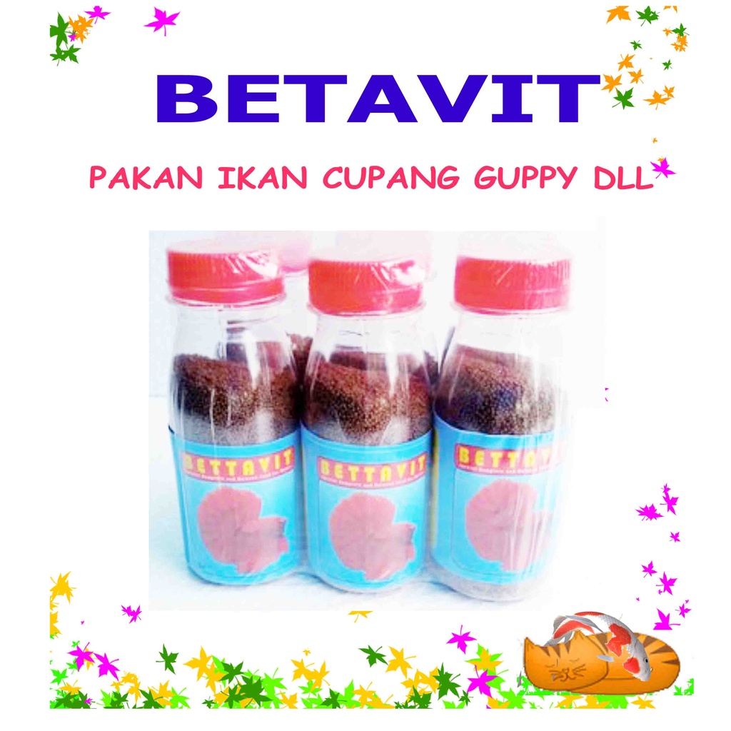 Jual BETAVIT BETA VIT PAKAN MAKANAN IKAN CUPANG GUPY FISH FOOD | Shopee ...