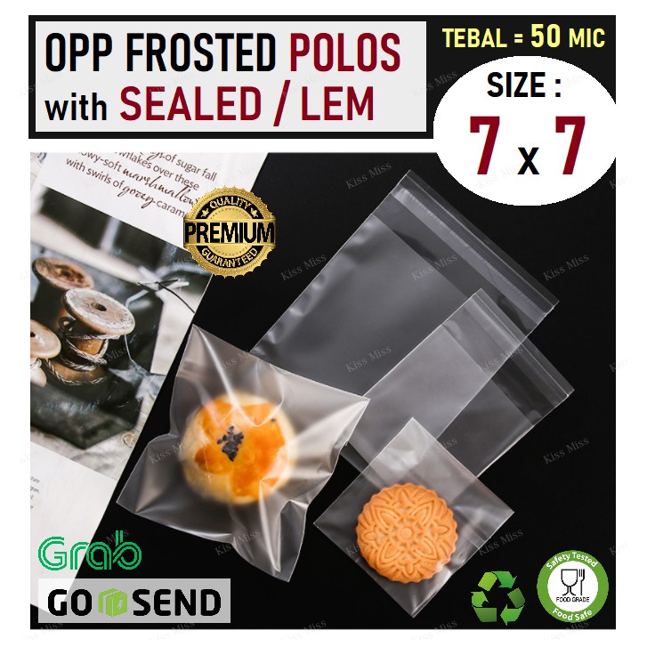 Jual 7x7 - Plastik OPP LEM FROSTED POLOS - DOFF - kemasan cookies - kue ...
