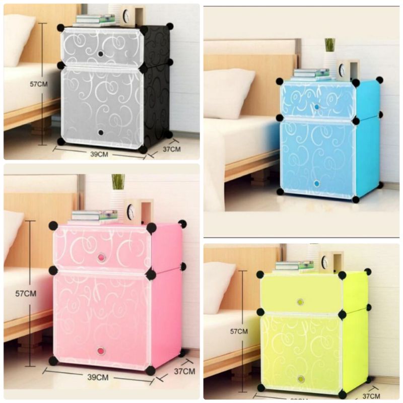 Jual Lemari Portable Plastik 2 Susun Motif Minimalis | Lemari Portable ...