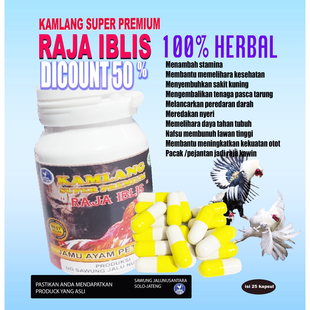 Jual NEW RAJA KAMLANG-KAMLANG SUPER PREMIUM-RAJA IBLIS-DOPING AYAM-JAMU ...