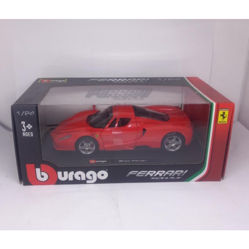 Jual diecast miniatur mobil 1:24 ferrari enzo balap sport bahan besi ...