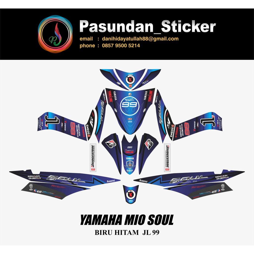Jual YAMAHA MIO SOUL BIRU HITAM JL 99 | Shopee Indonesia