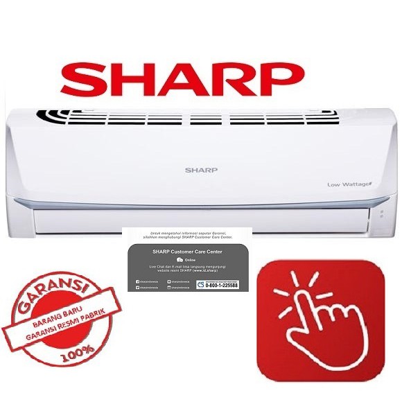 Jual SHARP AC 1/2 PK AH A5UDL-LOW WATT- IN-OUTDOOR ONLY- RESMI | Shopee Indonesia