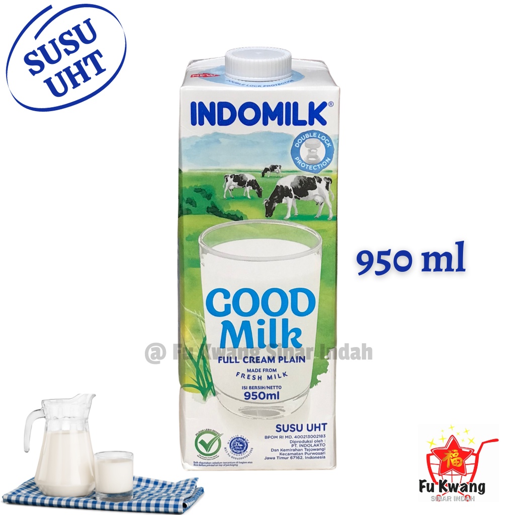 Jual Indomilk Good Milk Susu UHT Full Cream 950 ml | Shopee Indonesia